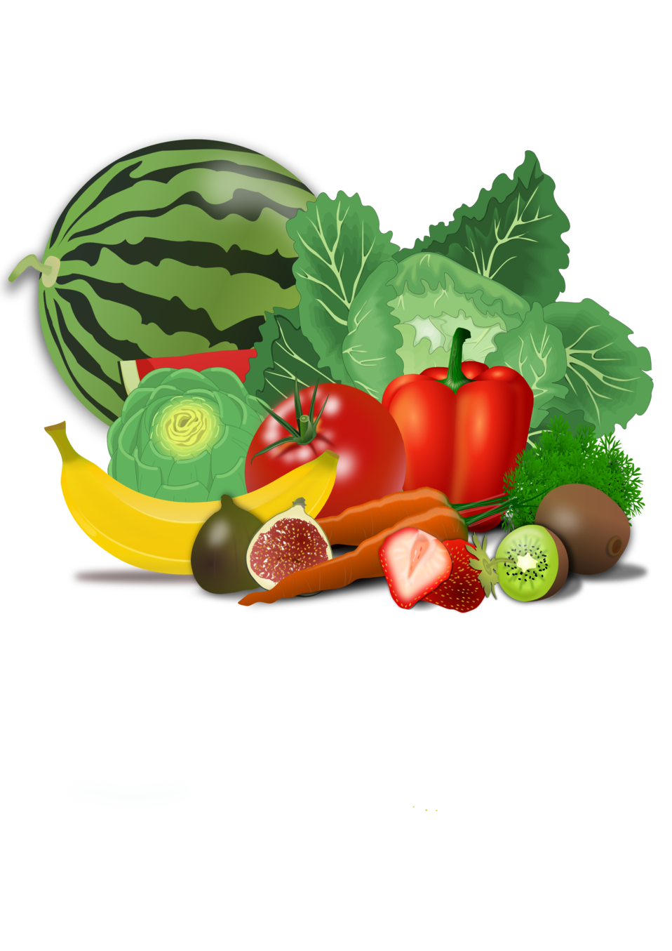 Public Domain Clip Art Image Healthy Fruits And Vegetables ID