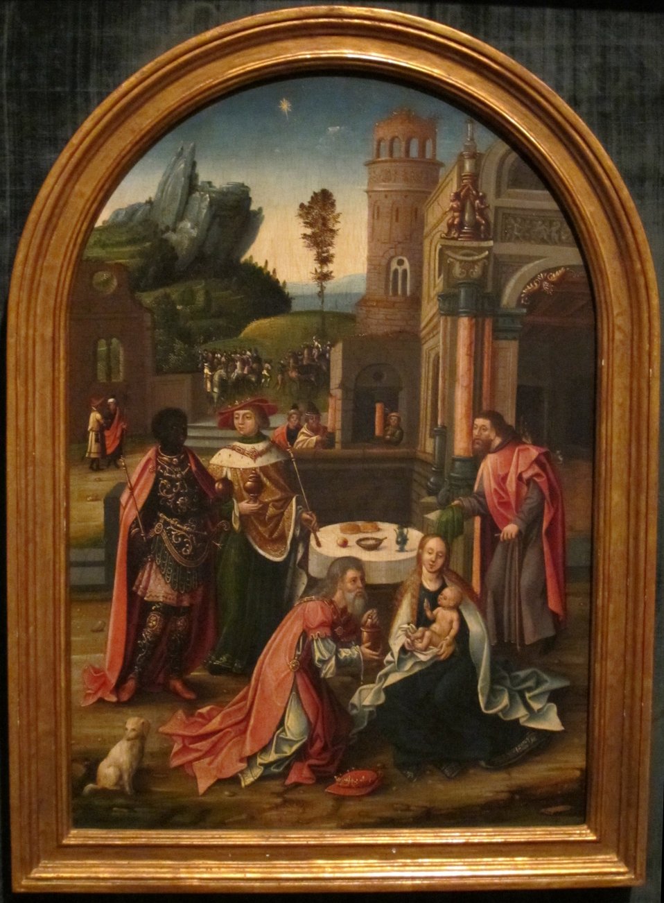 Public Domain Artwork | 'Adoration of the Magi', Flemish school oil on wood painting, Antwerp ...