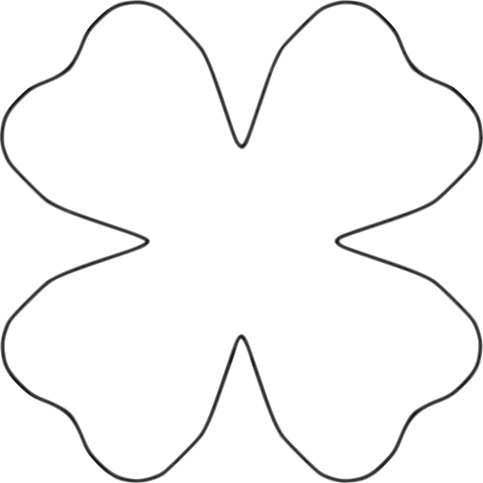 Public Domain Clip Art Image Flower 4 Petal Heart Template ID 