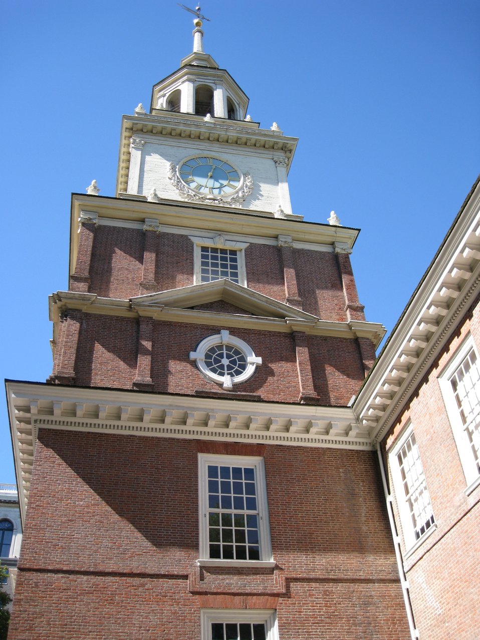 Public Domain Picture | The clocktower at Independence Hall | ID: 13946730613076 ...