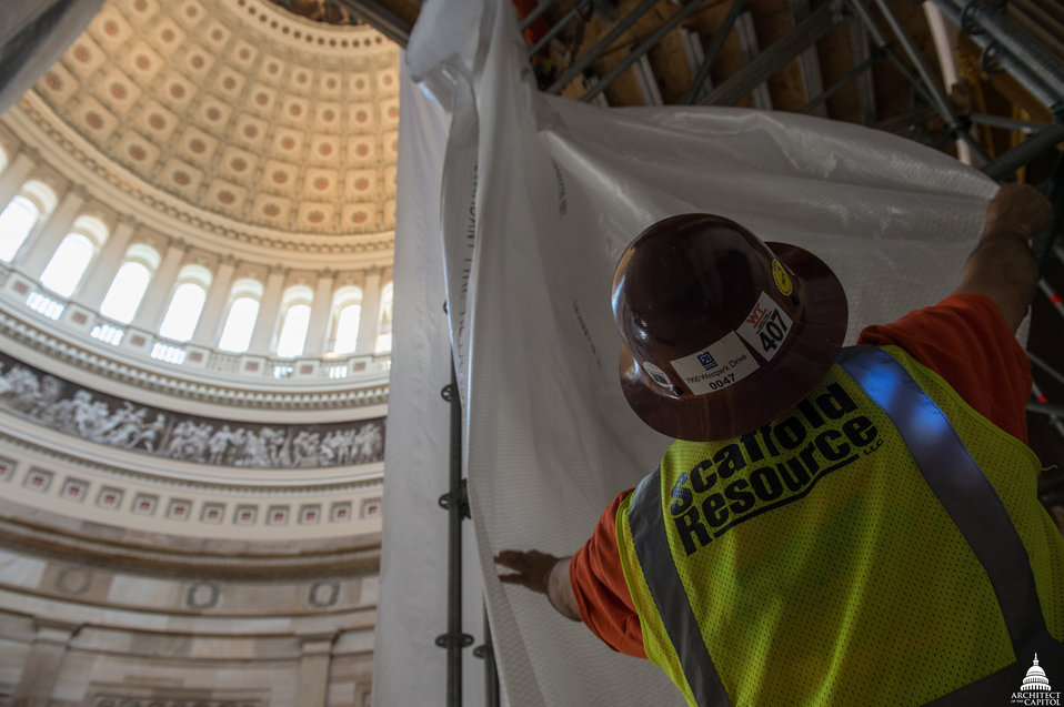 Public Domain Picture | Capitol Dome Restoration - Rotunda Interior ...