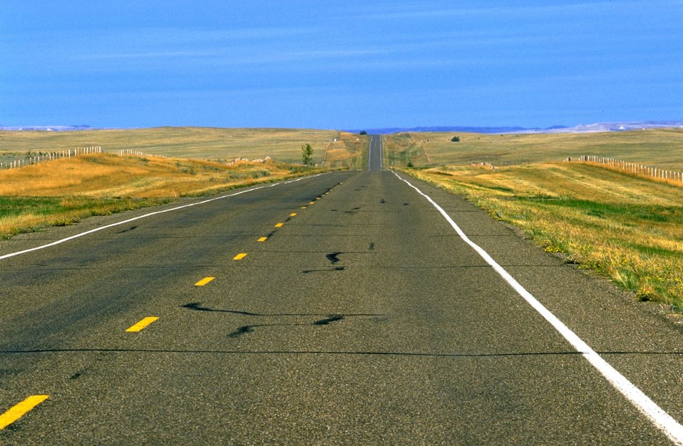 Public Domain Picture | Highway through the Big Sky Back Country Byway ...