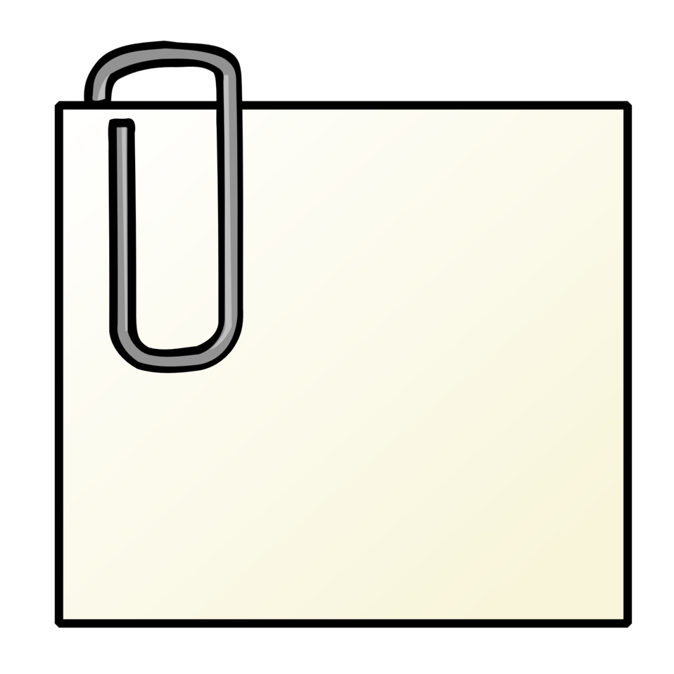 Public Domain Clip Art Image | Note with paperclip | ID: 13932453613116 ...