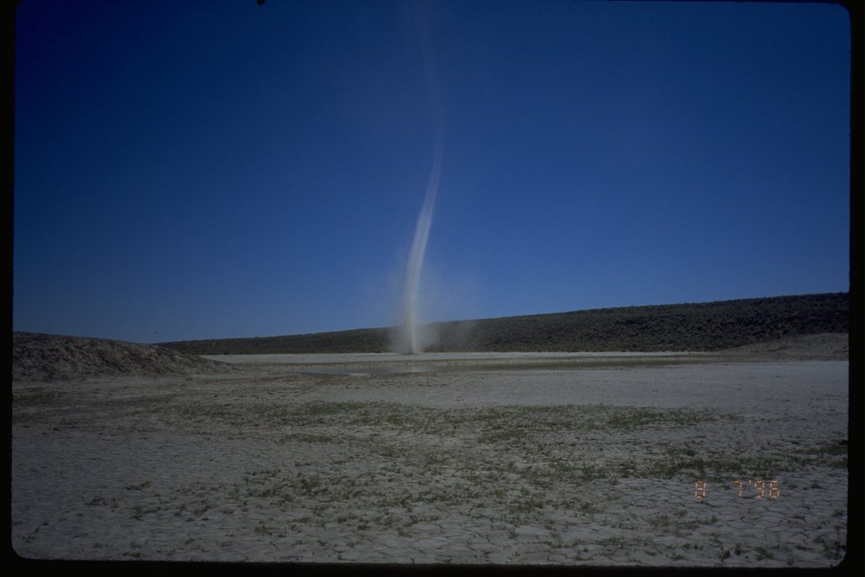 Public Domain Picture | Dust devil in a dry lake bed. | ID ...