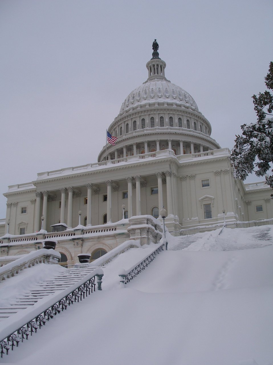 Public Domain Picture | The Capitol Building adorned with snow and the ...
